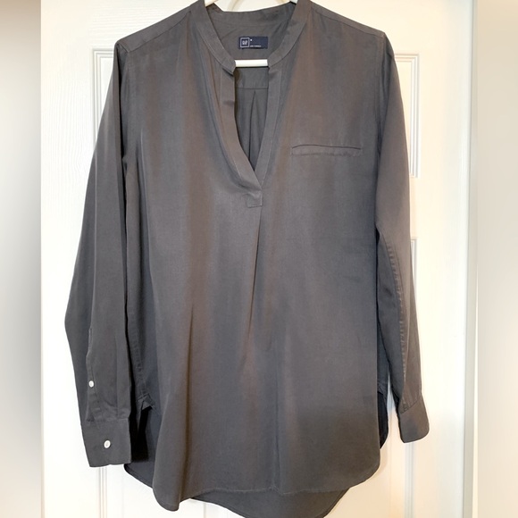 GAP | Tops | Gap Womens Gray Tunic Blouse | Poshmark